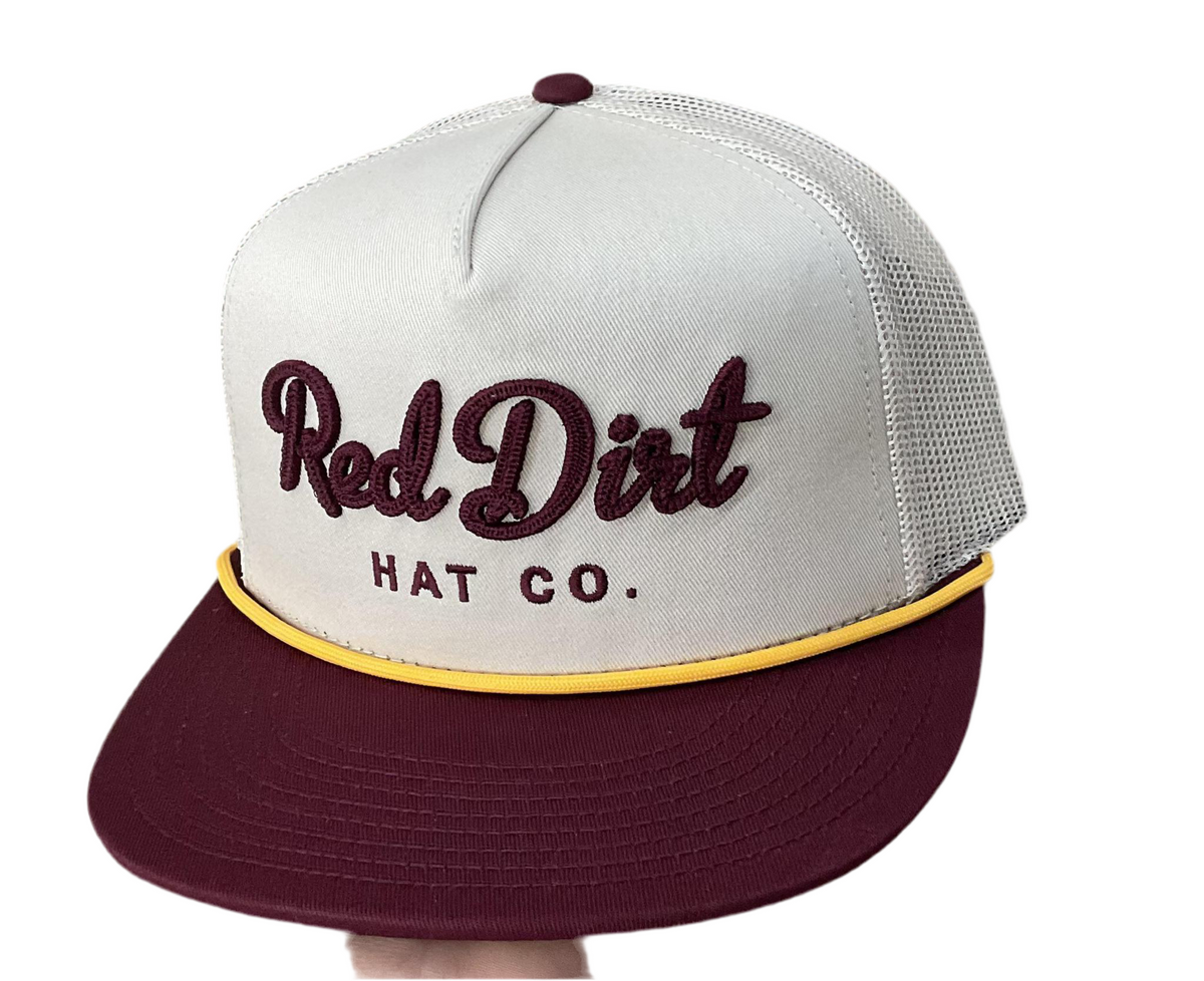 RED DIRT HAT CO. MEN'S COWBOY ROY MAROON/KHAKI CAP| RDHC-456 – Botas Rojero