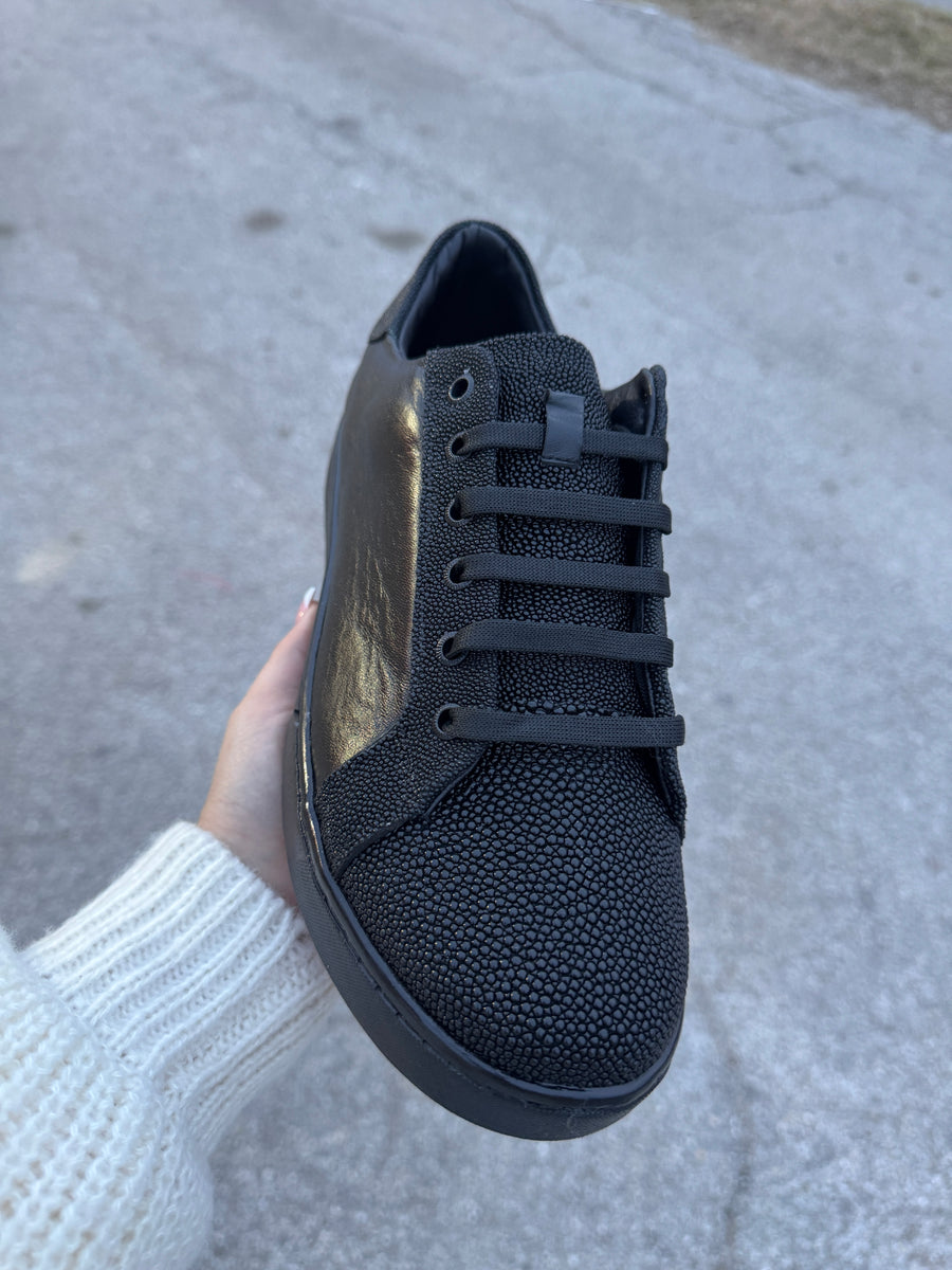 BELICO : ORIGINAL STINGRAY BLACK DRESS SHOES – Botas Rojero