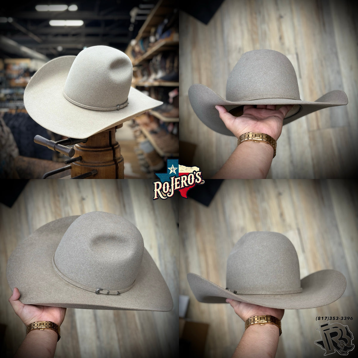 7X (natural) ASH | RODEO KING FELT COWBOY HAT – Botas Rojero