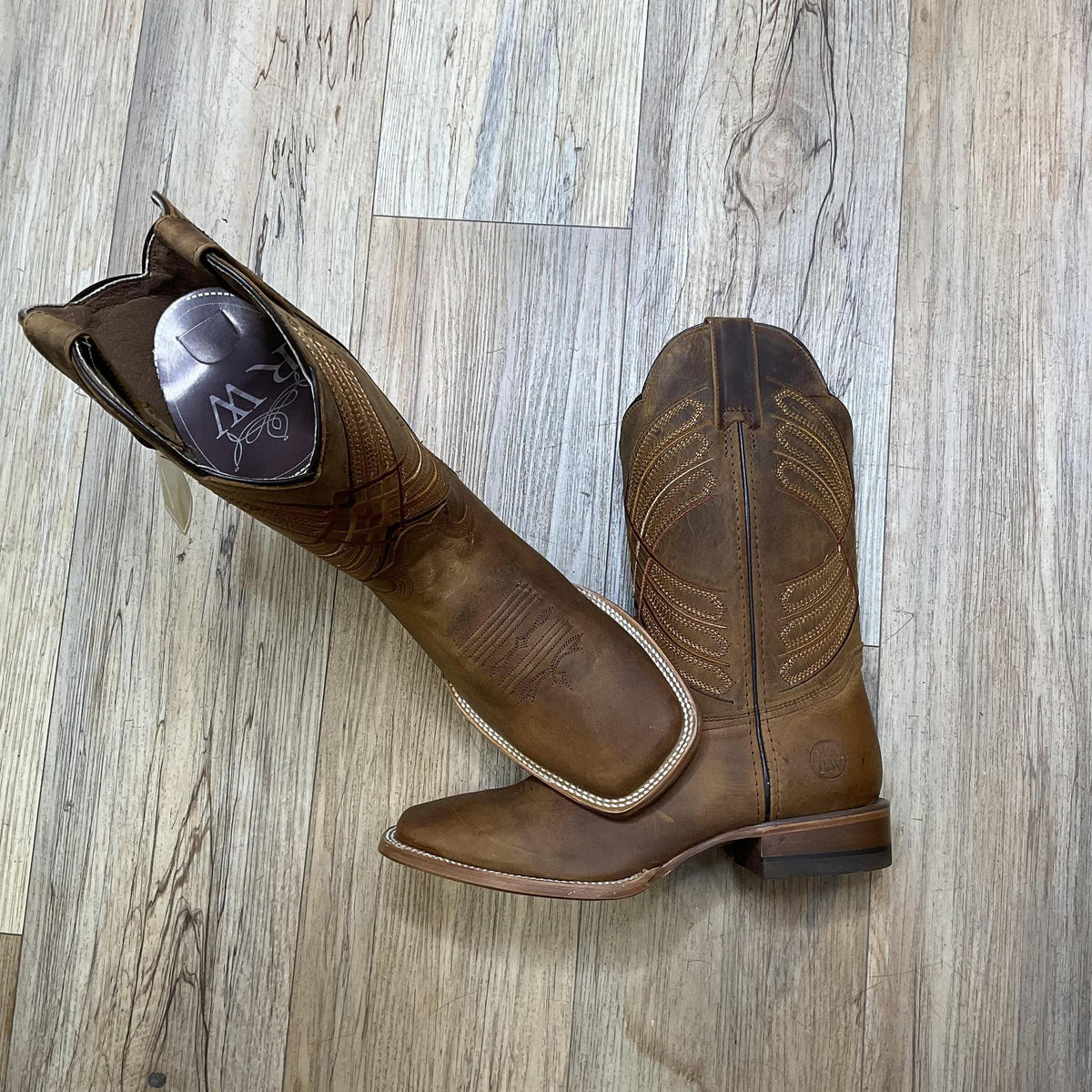 HIBRIDO “ | MEN WESTERN SQUARE TOE BOOTS HONEY – Botas Rojero
