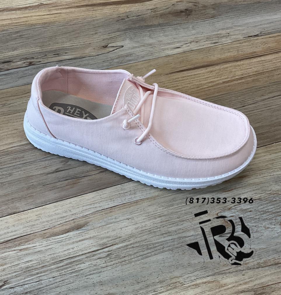 HEY DUDE WENDY TODDLER SLUB CANVAS PINK | 40143-680 – Botas Rojero