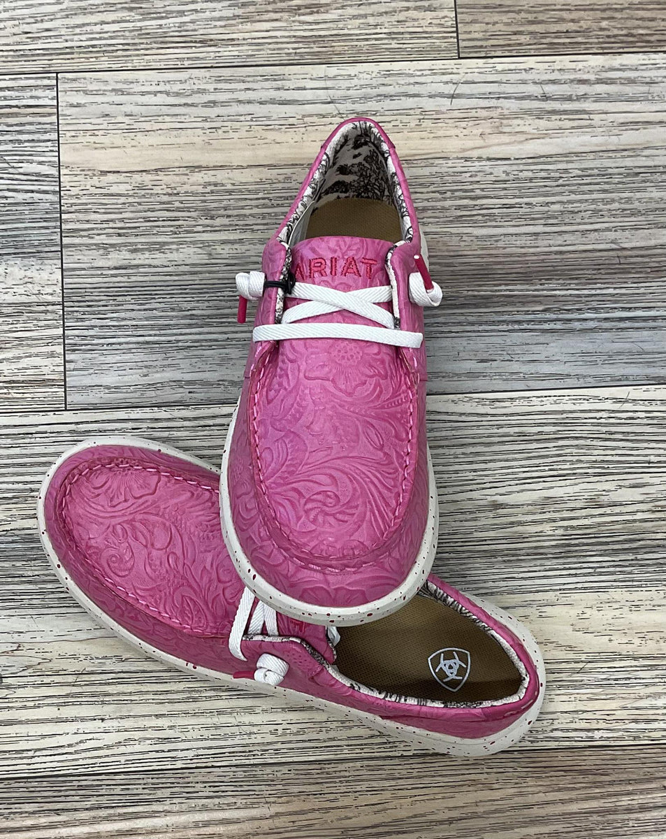 WOMENS ARIAT HILO HOT PINK FLORAL EMBOSS|10053706 – Botas Rojero