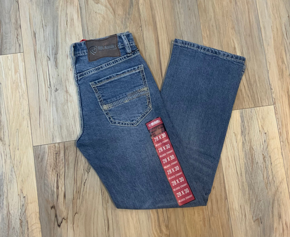 Mens reflex straight emb light wash jeans Rock& roll | RRMD0SR1FW RED ...