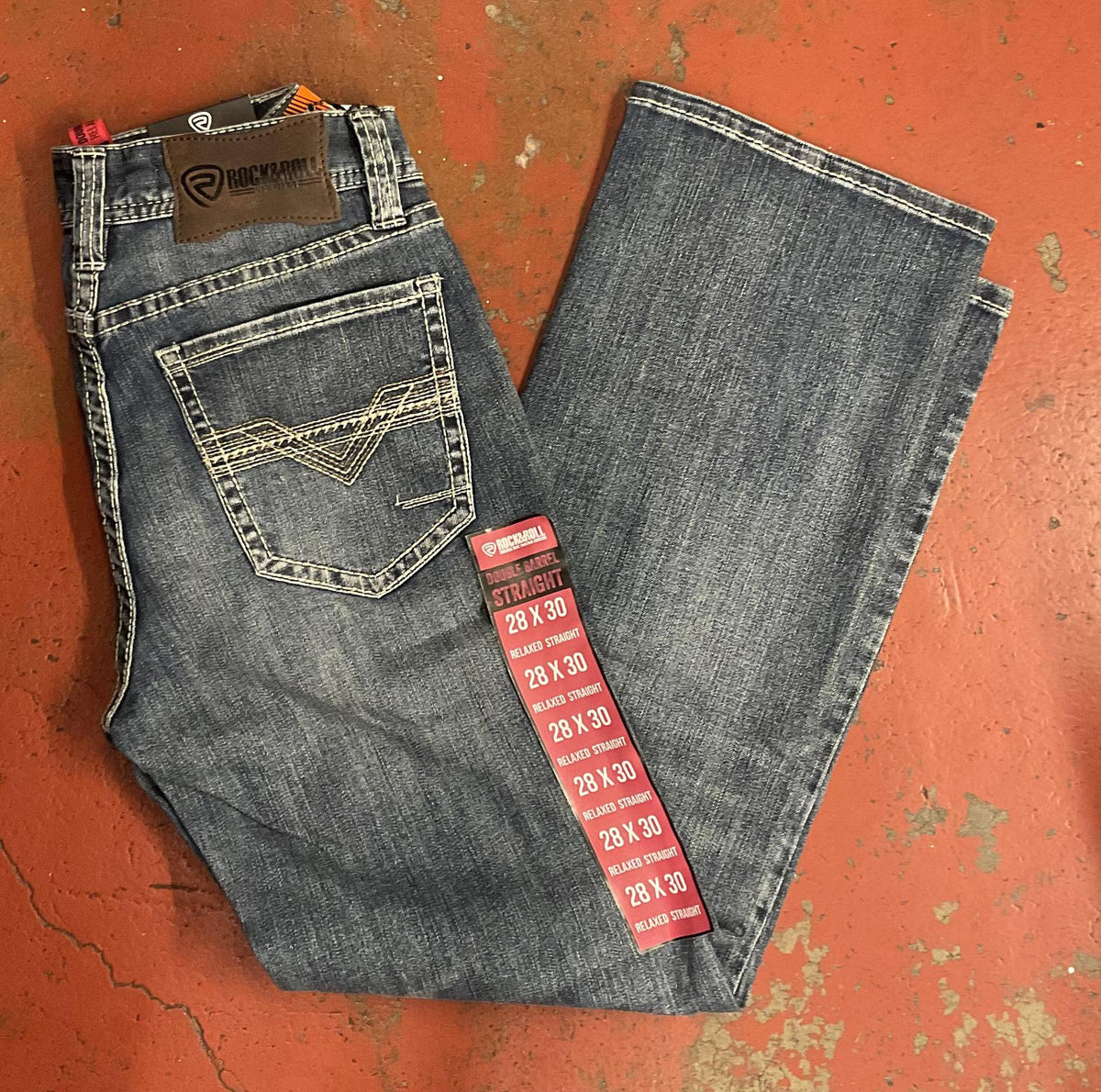 MENS REFLEX IVORY V MEDIUM VINTAGE JEANS ROCK & ROLL | RRMD0SR0L2 RED ...