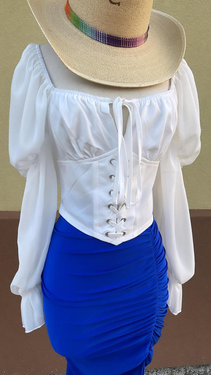 Vale White Top – Botas Rojero